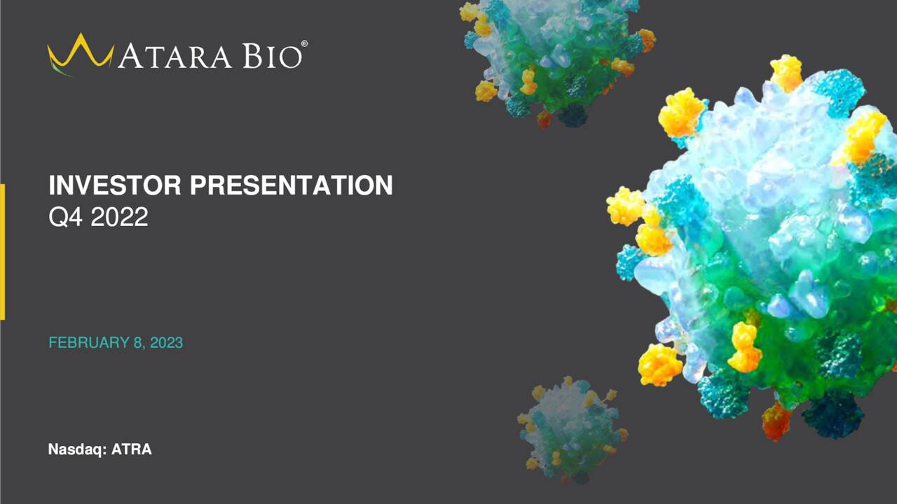 Atara Biotherapeutics (ATRA) Investor Presentation - Slideshow (NASDAQ ...