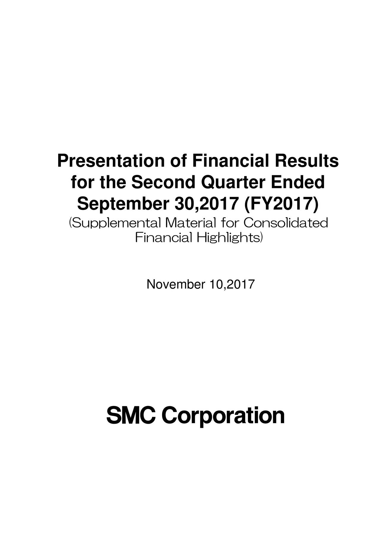 SMC Corp Japan ADR 2018 Q2 - Results - Earnings Call Slides (OTCMKTS ...
