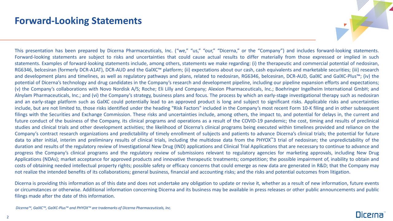 Dicerna Pharmaceuticals (DRNA) Investor Presentation - Slideshow (NYSE ...