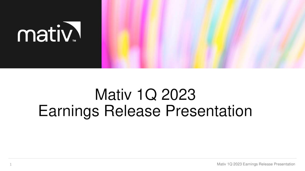Mativ Holdings, Inc. 2023 Q1 - Results - Earnings Call Presentation (NYSE:MATV) | Seeking Alpha