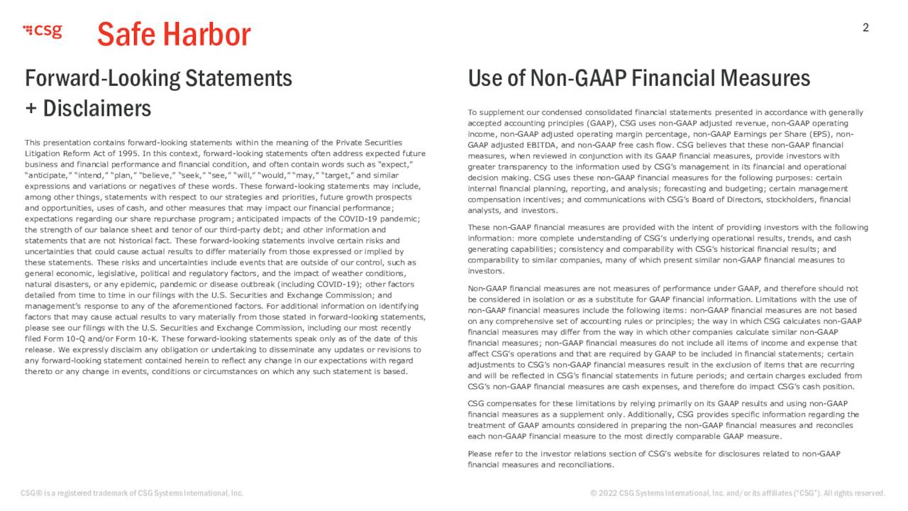 CSG Systems International, Inc. 2021 Q4 - Results - Earnings Call ...