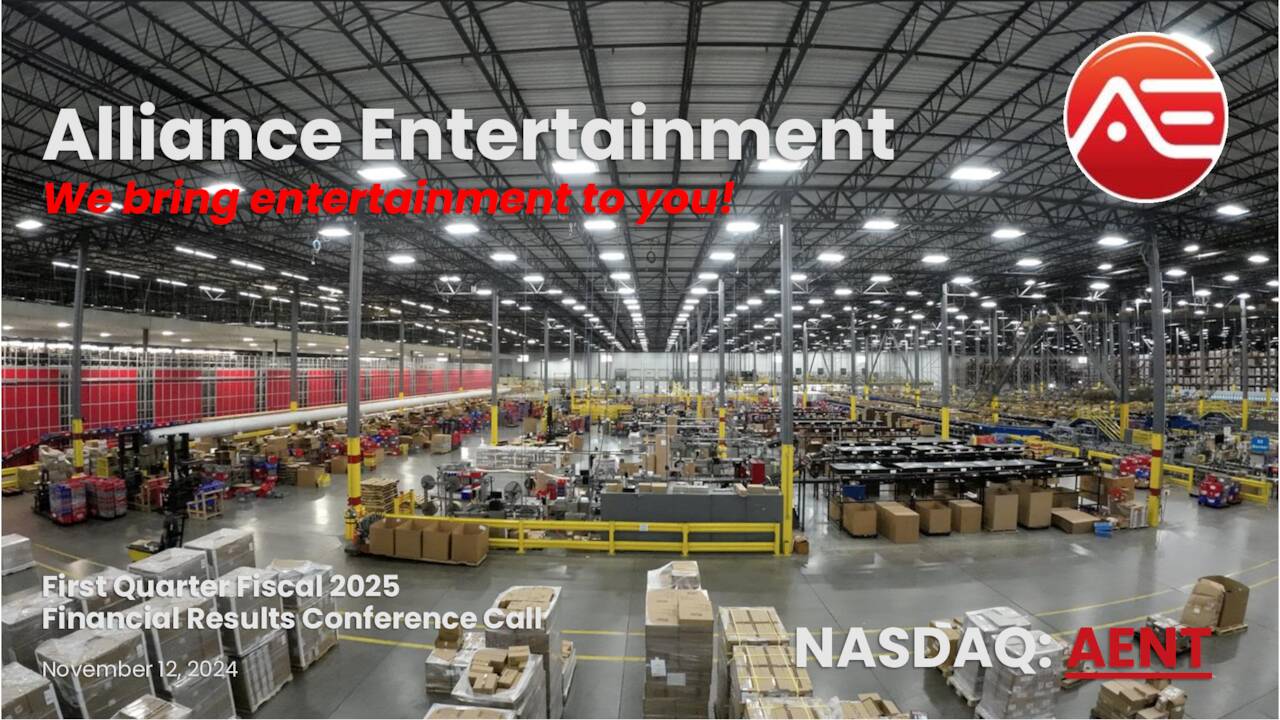 Alliance Entertainment Holding Corporation 2025 Q1 - Results - Earnings ...