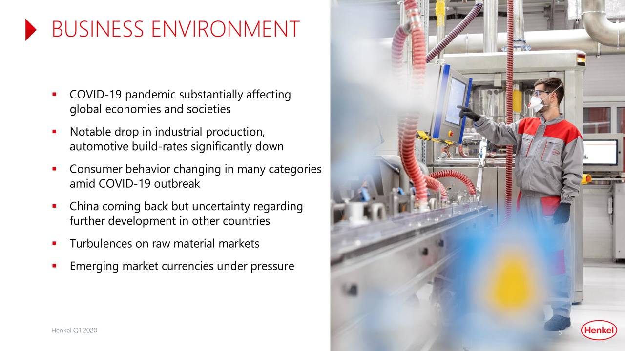 Henkel AG & Co. KGaA 2020 Q1 - Results - Earnings Call Presentation (OTCMKTS:HENKY) | Seeking Alpha
