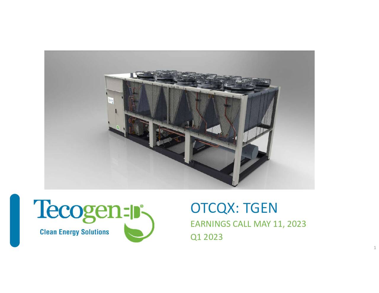 Tecogen Inc. 2023 Q1 - Results - Earnings Call Presentation (NYSE:TGEN ...