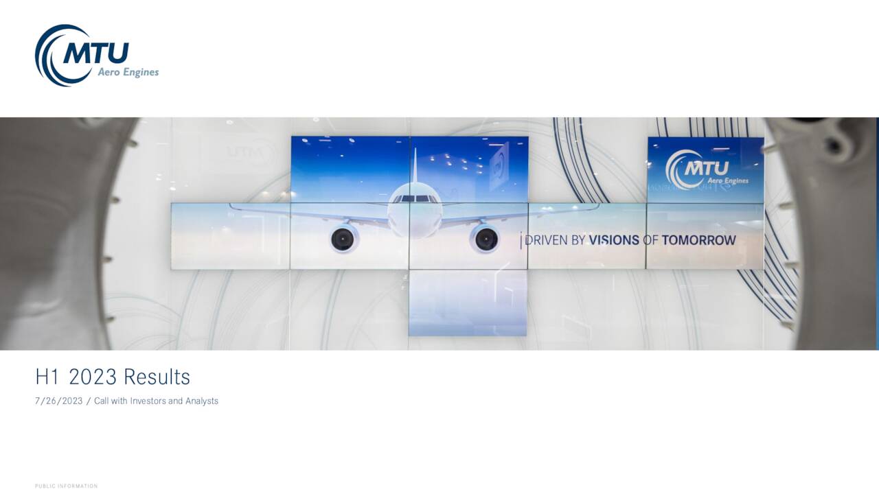 MTU Aero Engines AG 2023 Q2 - Results - Earnings Call Presentation (OTCMKTS:MTUAF) | Seeking Alpha