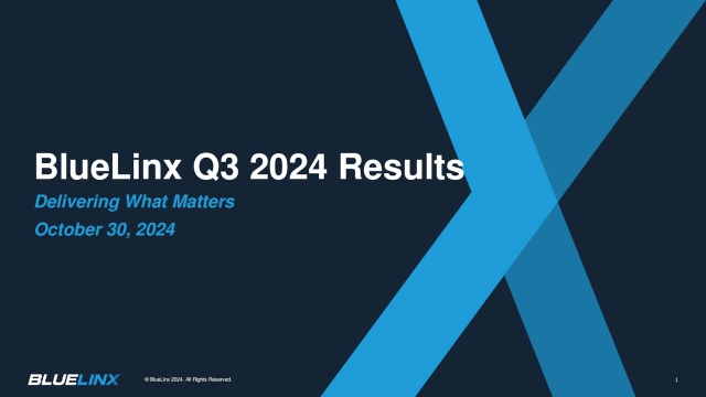 BlueLinx Holdings Inc. 2024 Q3 - Results - Earnings Call Presentation ...