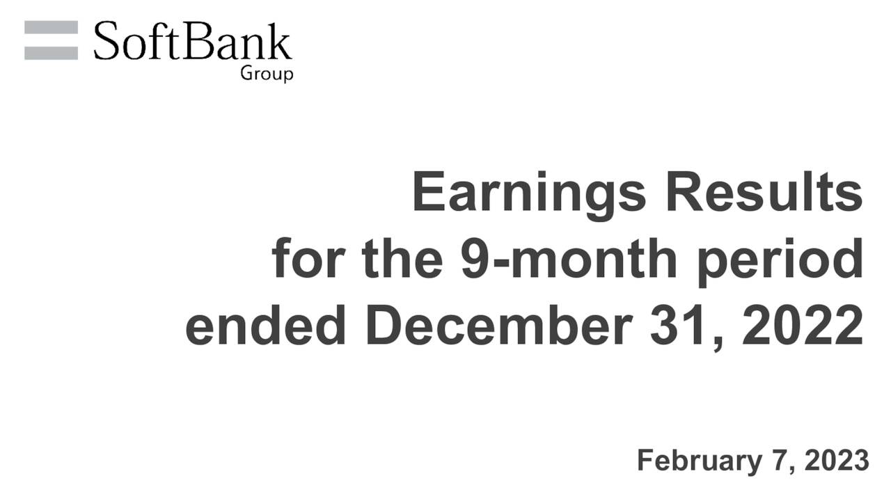 SoftBank Group Corp. 2022 Q3 - Results - Earnings Call Presentation ...
