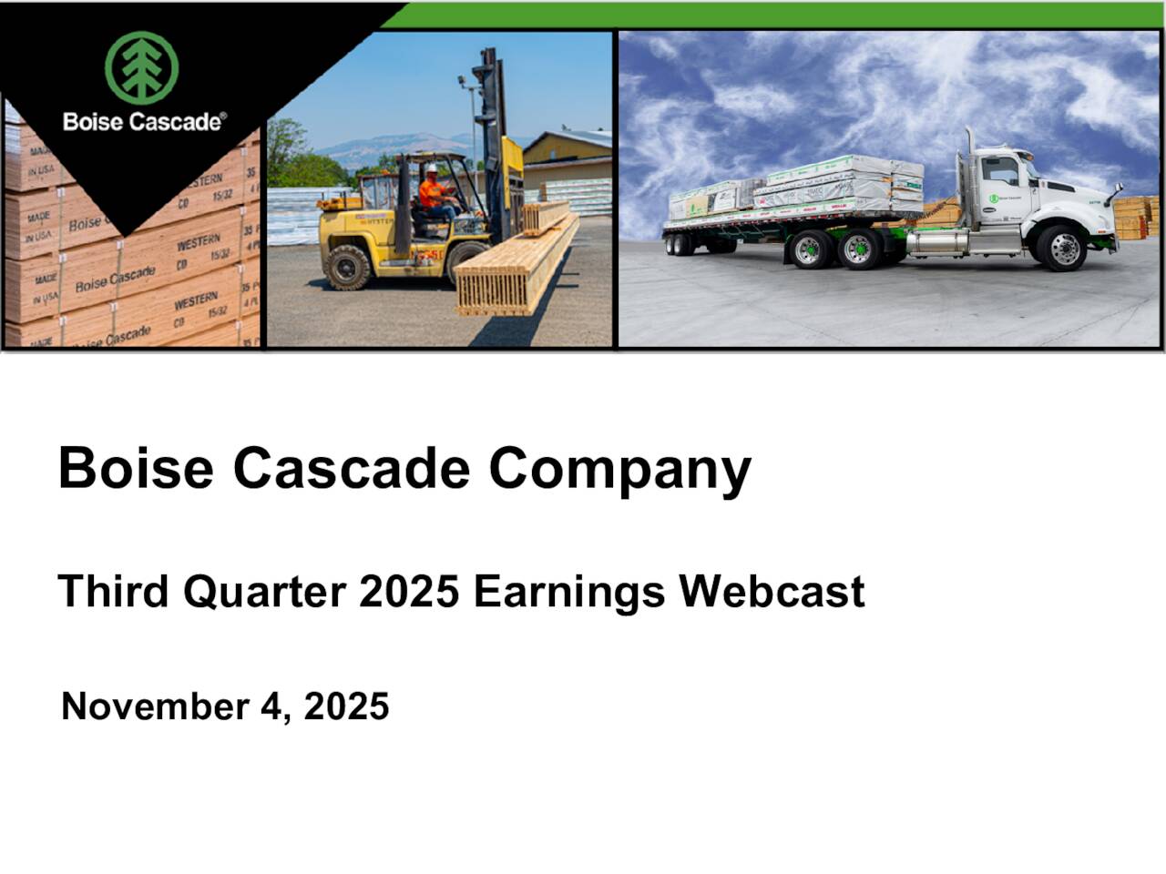 Boise Cascade Company 2025 Q3 - Results - Earnings Call Presentation ...