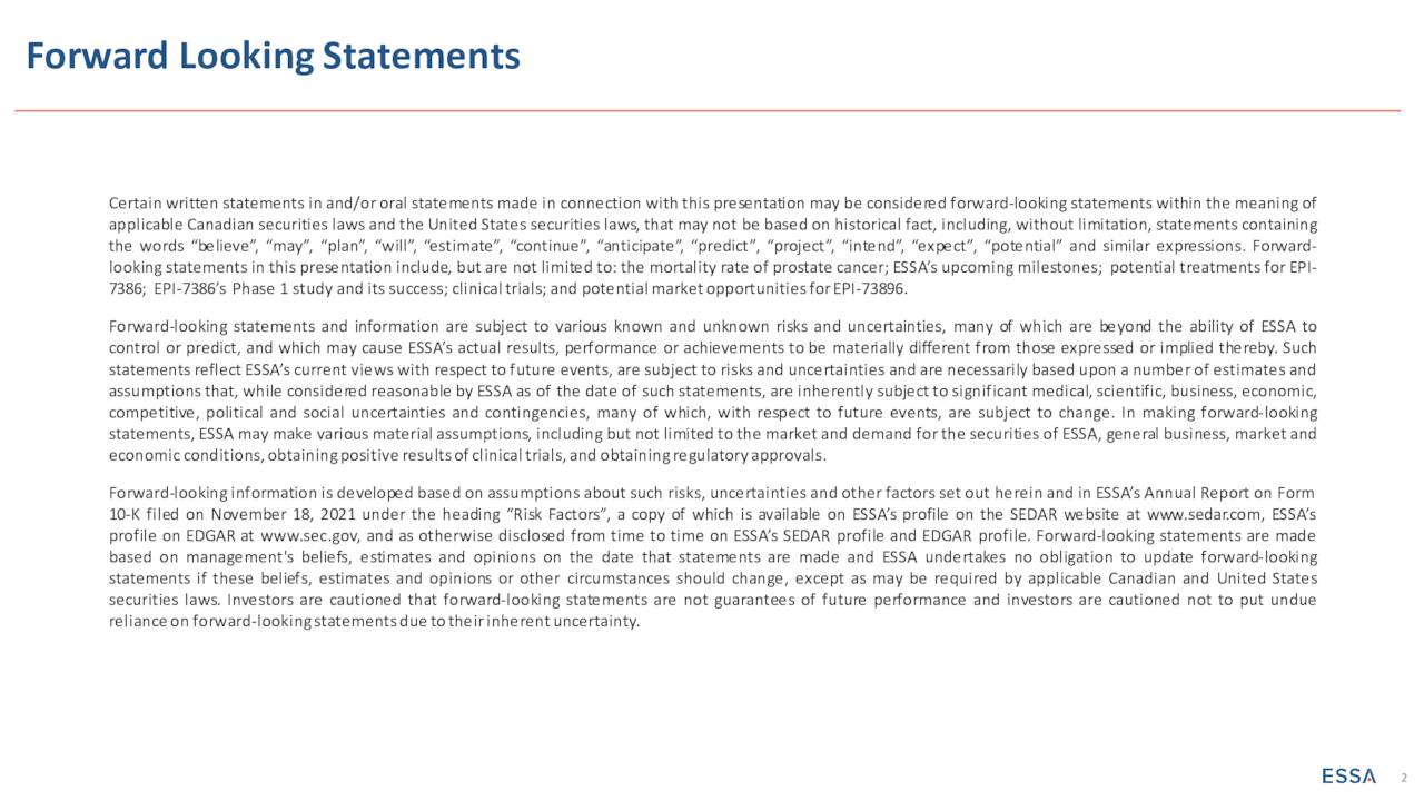 ESSA Pharma (EPIX) Presents At Oppenheimer Healthcare Conference ...