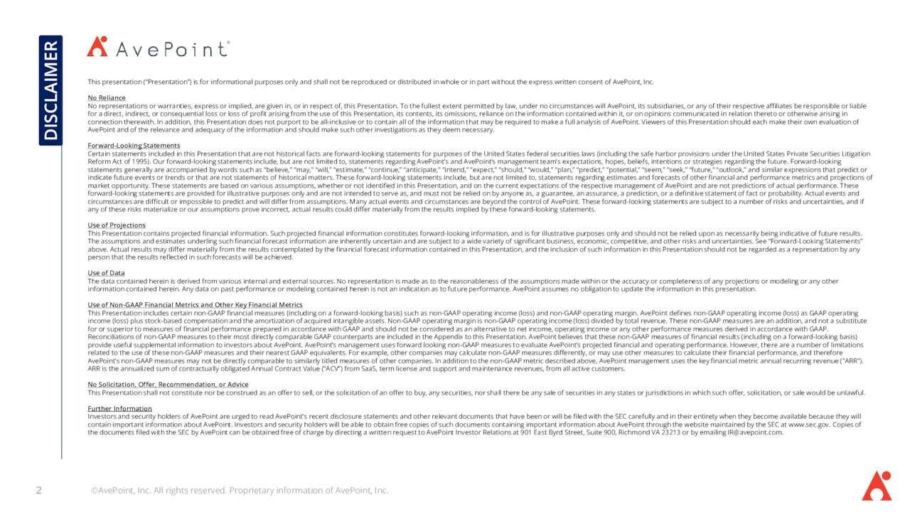 AvePoint, Inc. 2023 Q2 - Results - Earnings Call Presentation (NASDAQ:AVPT) | Seeking Alpha