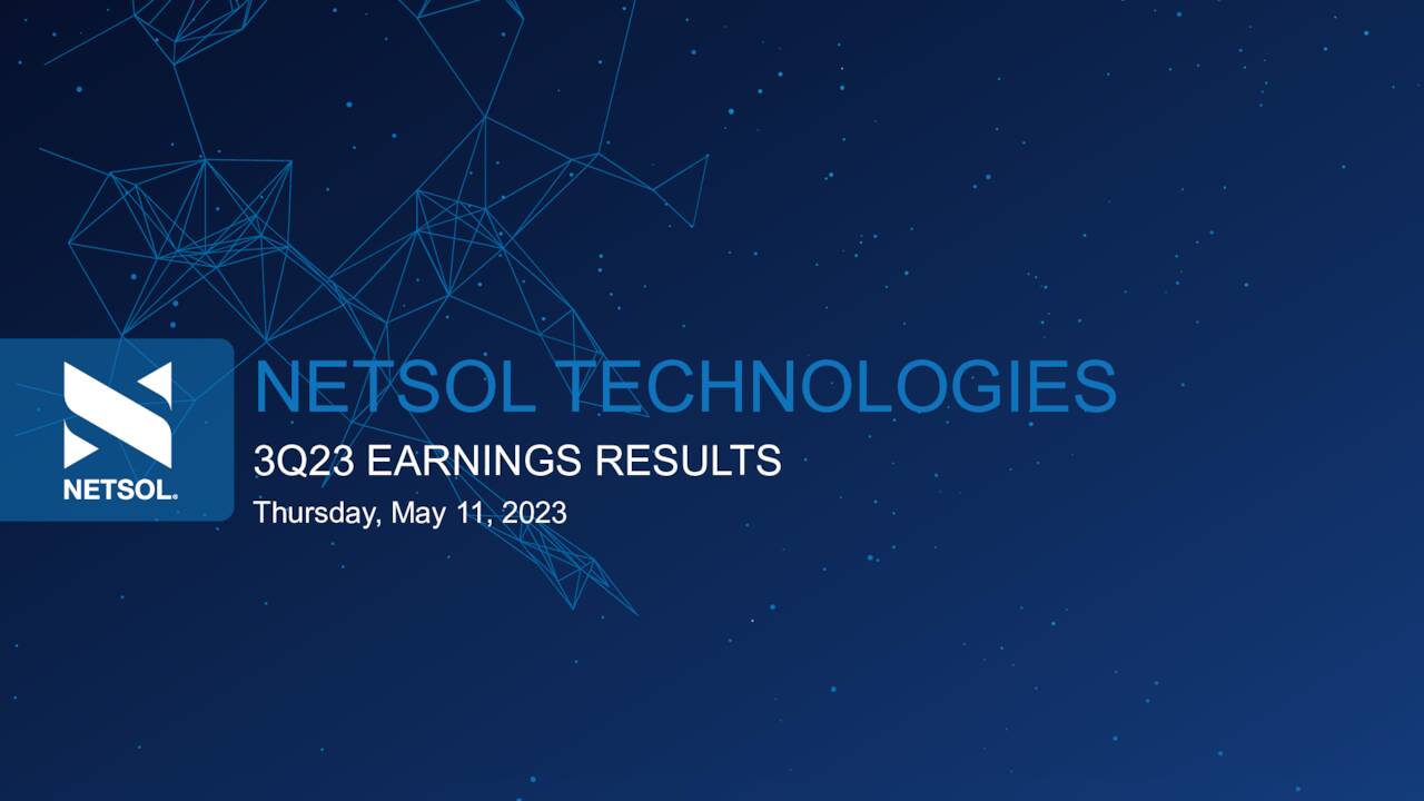 NetSol Technologies, Inc. 2023 Q3 - Results - Earnings Call Presentation (NASDAQ:NTWK) | Seeking ...