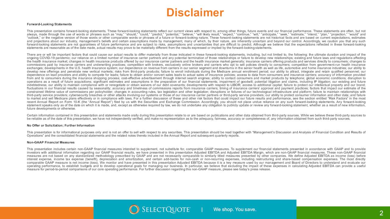 SelectQuote, Inc. 2022 Q3 - Results - Earnings Call Presentation (NYSE ...