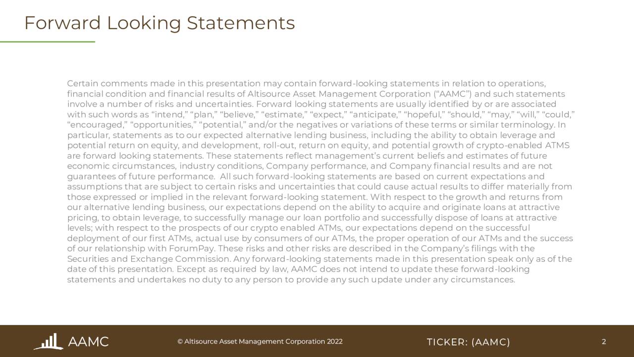 Altisource Asset Management Corporation 2022 Q3 - Results - Earnings ...