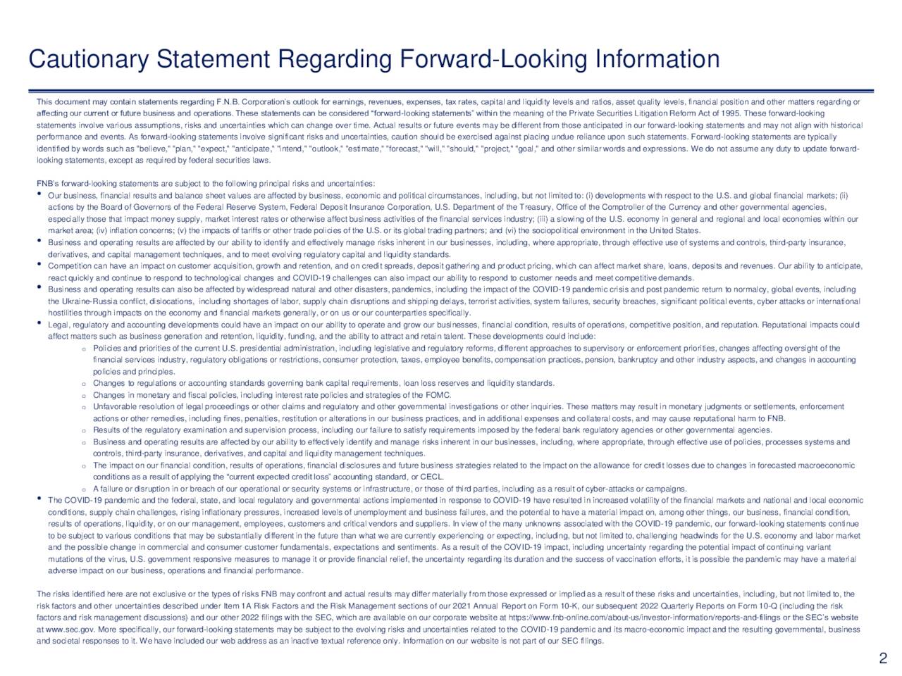F.N.B. (FNB) Investor Presentation - Slideshow (NYSE:FNB) | Seeking Alpha