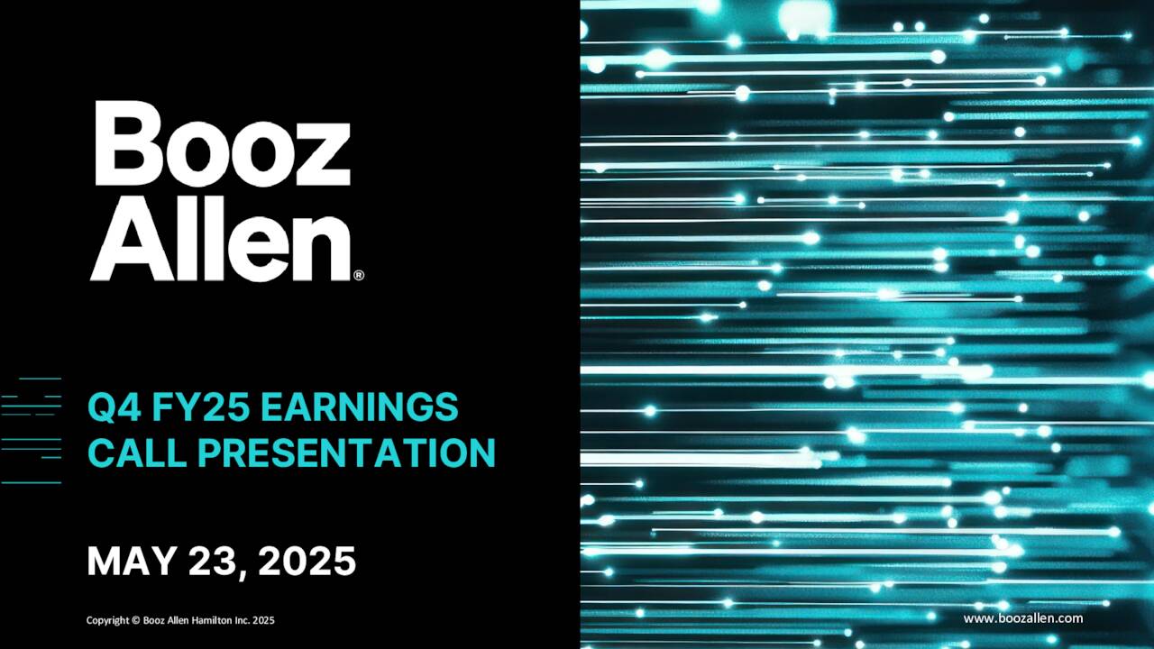 Booz Allen Hamilton Holding Corporation 2025 Q4 - Results - Earnings Call Presentation (NYSE:BAH ...