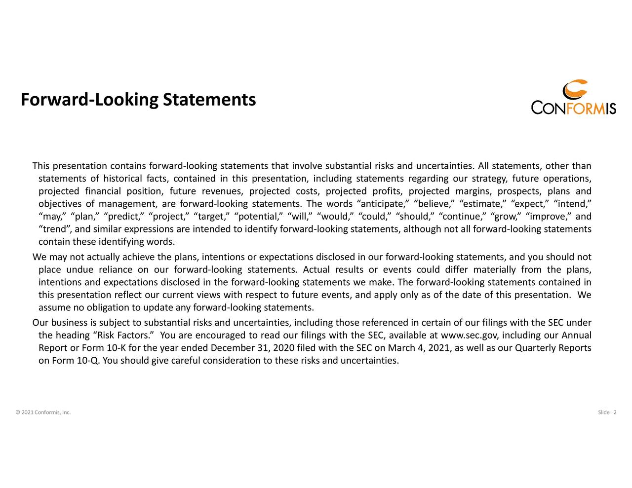 conformis-cfms-investor-presentation-slideshow-nasdaq-cfms-defunct