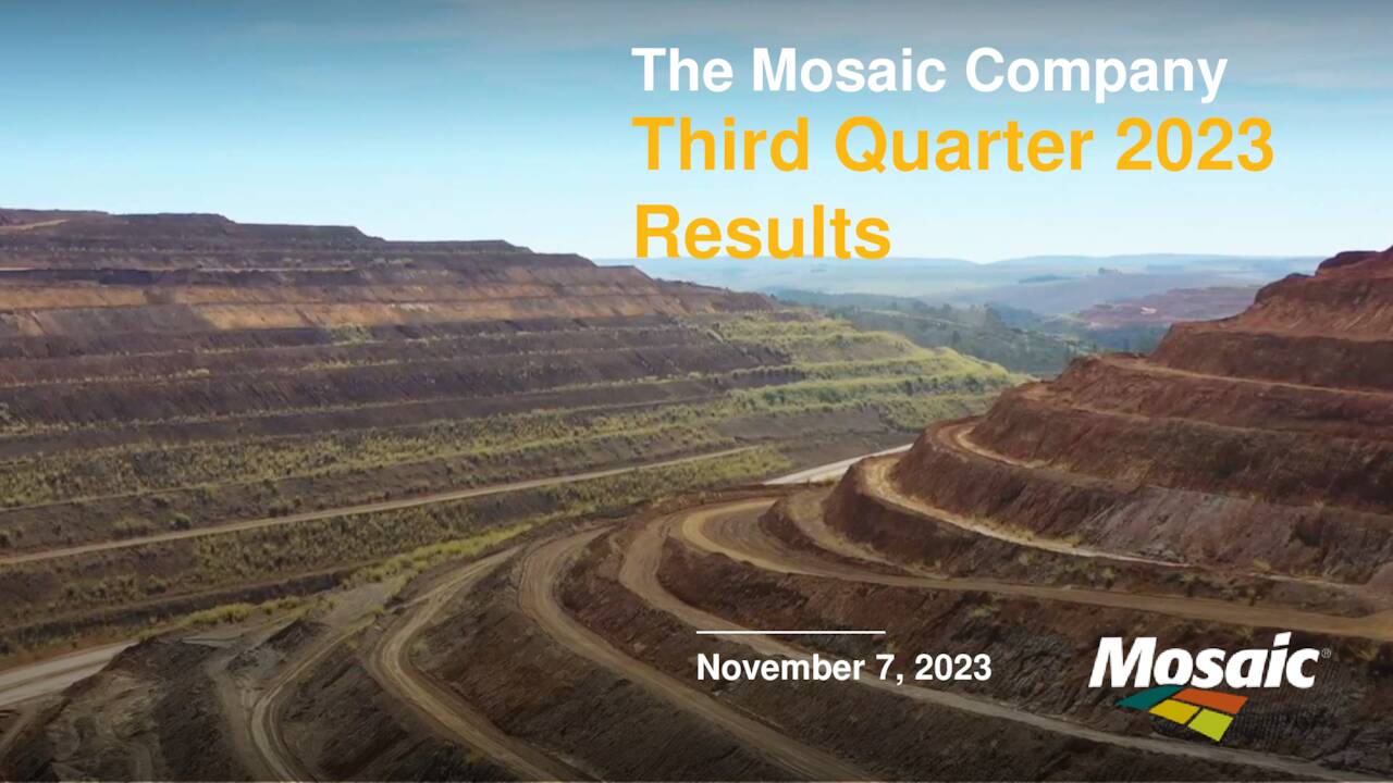 The Mosaic Company 2023 Q3 - Results - Earnings Call Presentation (NYSE ...