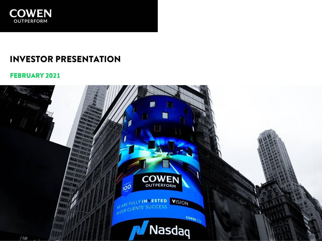 Cowen Inc. 2020 Q4 - Results - Earnings Call Presentation (NYSE:TD ...