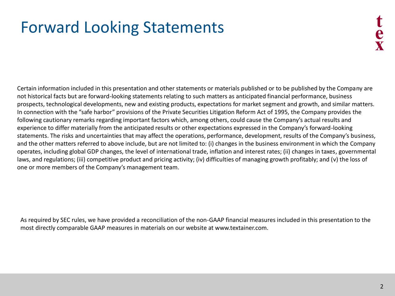 Textainer Group Holdings Limited 2016 Q4 - Results - Earnings Call ...