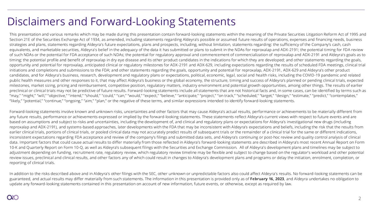 Aldeyra Therapeutics (ALDX) Investor Presentation - Slideshow (NASDAQ ...