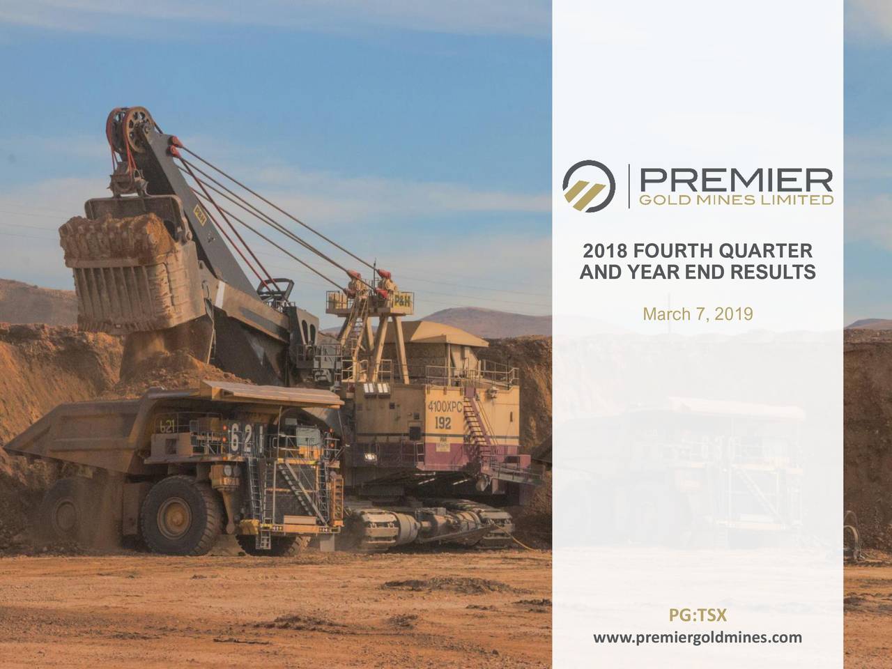Premier Gold Mines Ltd. 2018 Q4 - Results - Earnings Call Slides ...