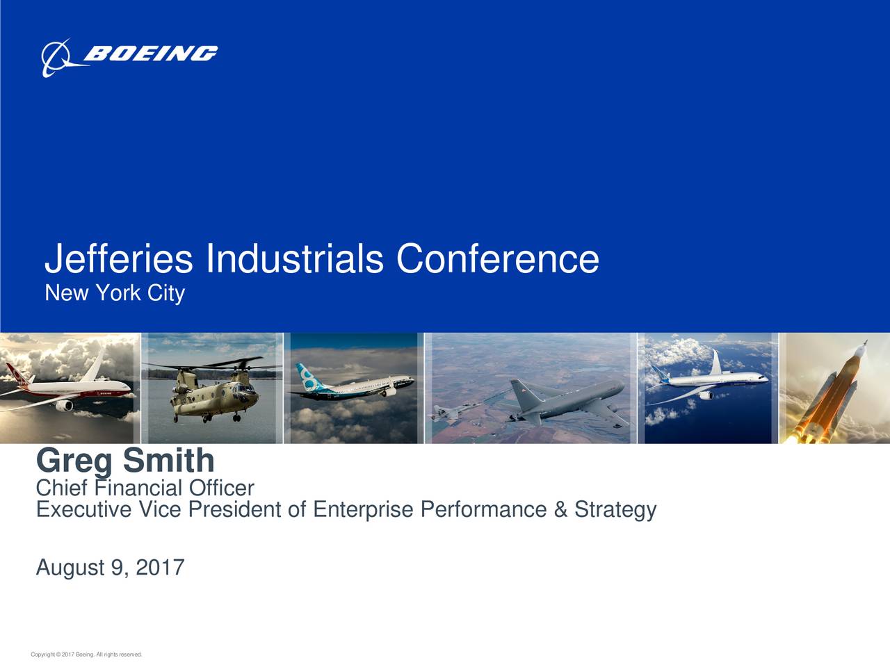 The Boeing Company (BA) Presents At Jefferies 13th Annual Industrials ...