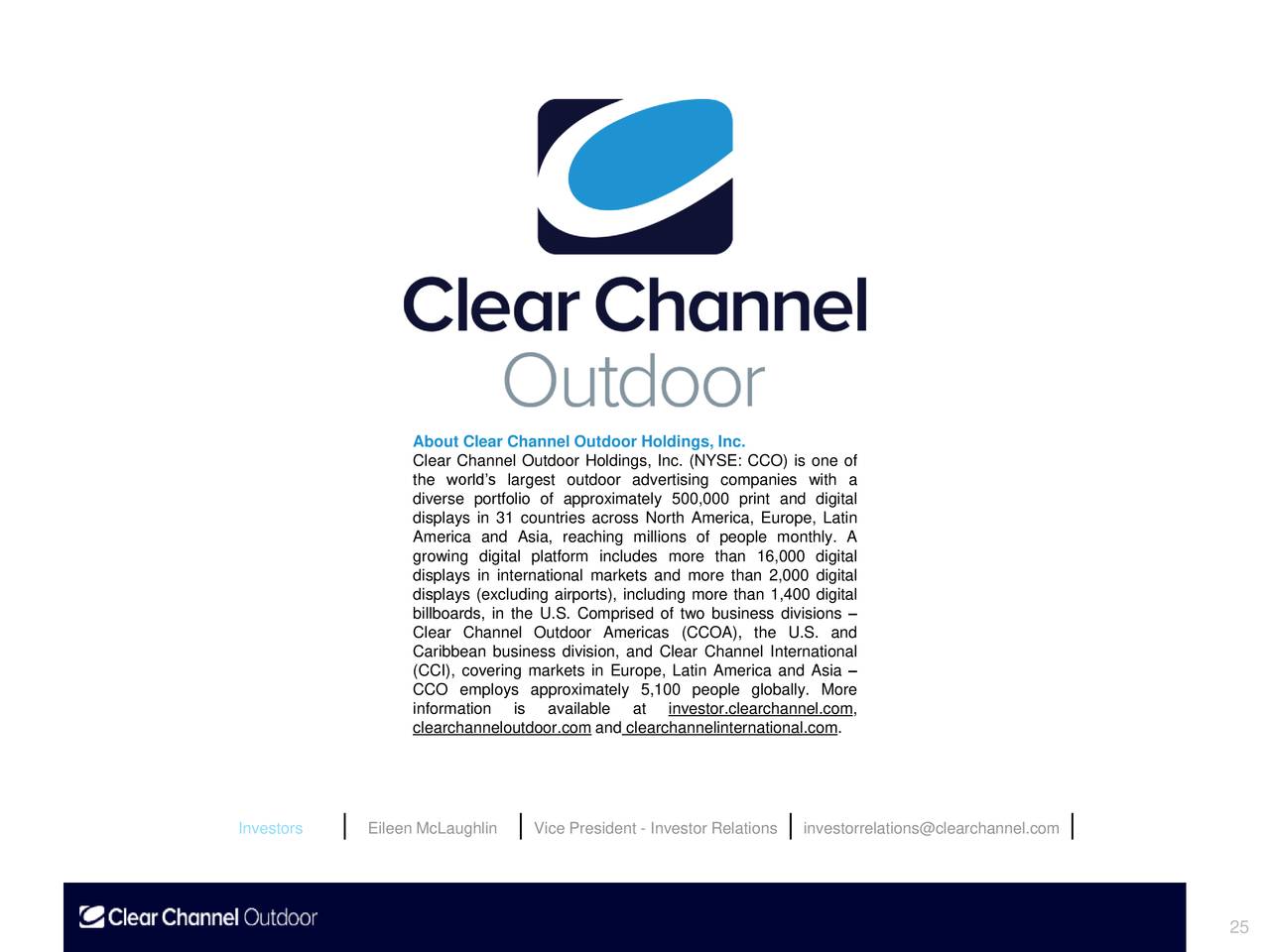 Clear Channel Outdoor Holdings, Inc. 2020 Q3 - Results - Earnings Call Presentation (NYSE:CCO ...