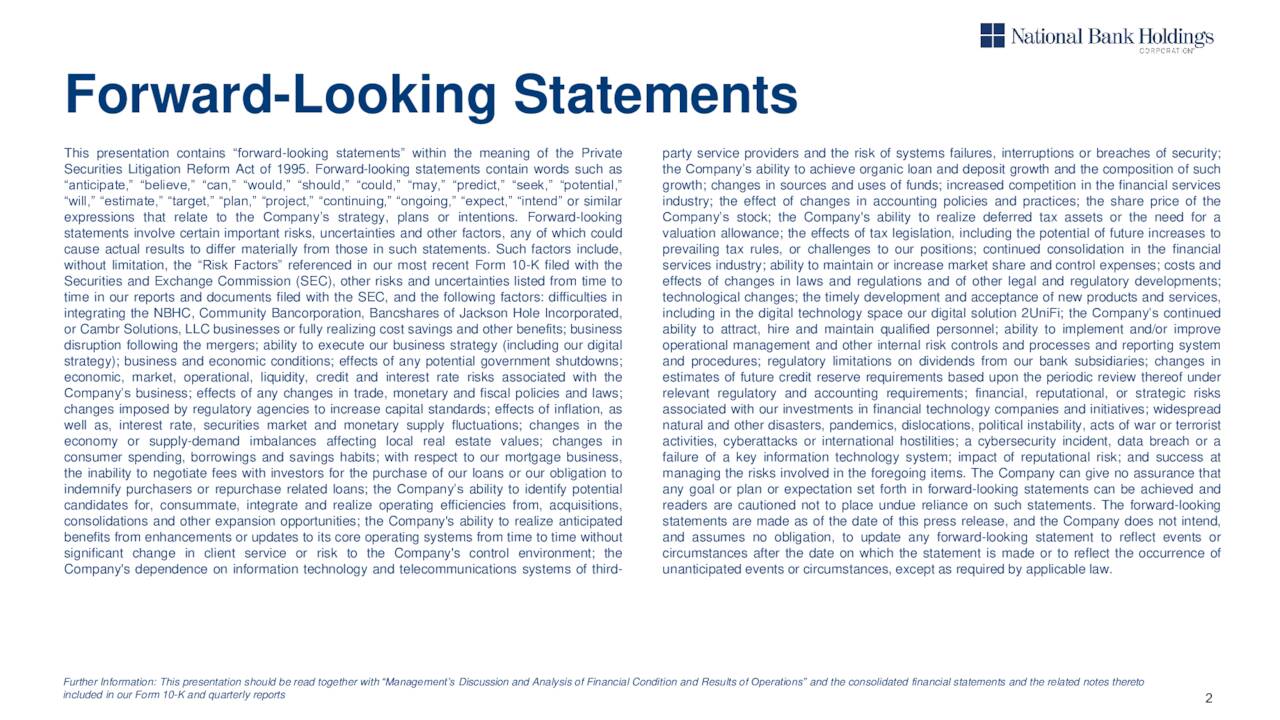National Bank Holdings Corporation 2023 Q2 - Results - Earnings Call ...