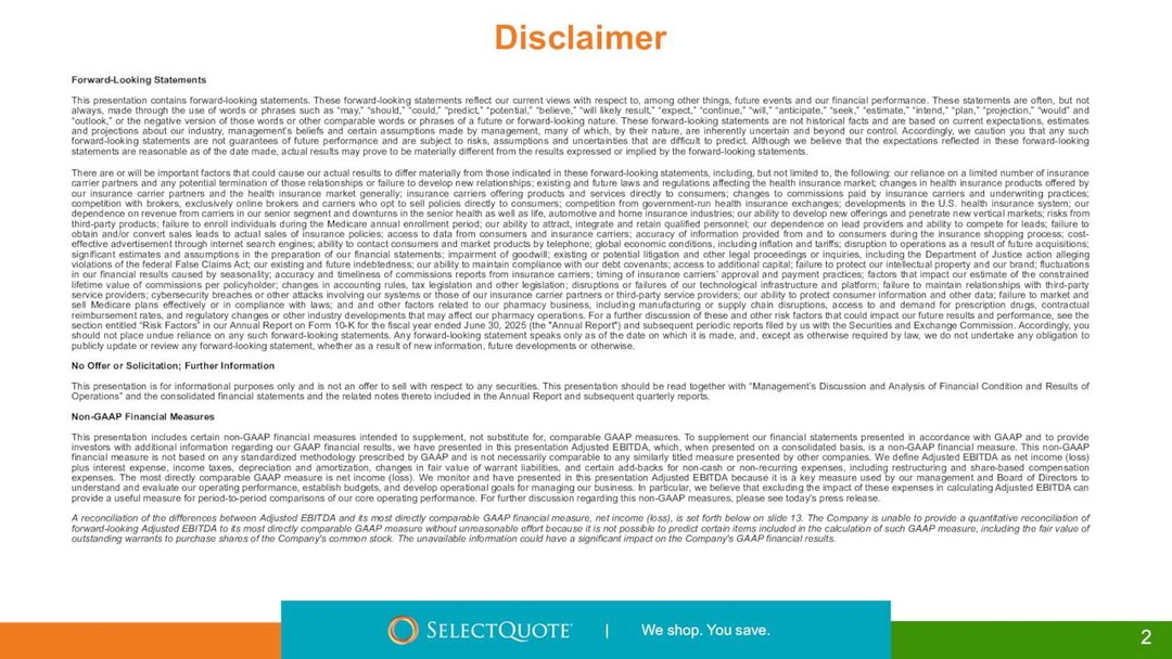 SelectQuote, Inc. 2026 Q1 - Results - Earnings Call Presentation (NYSE ...