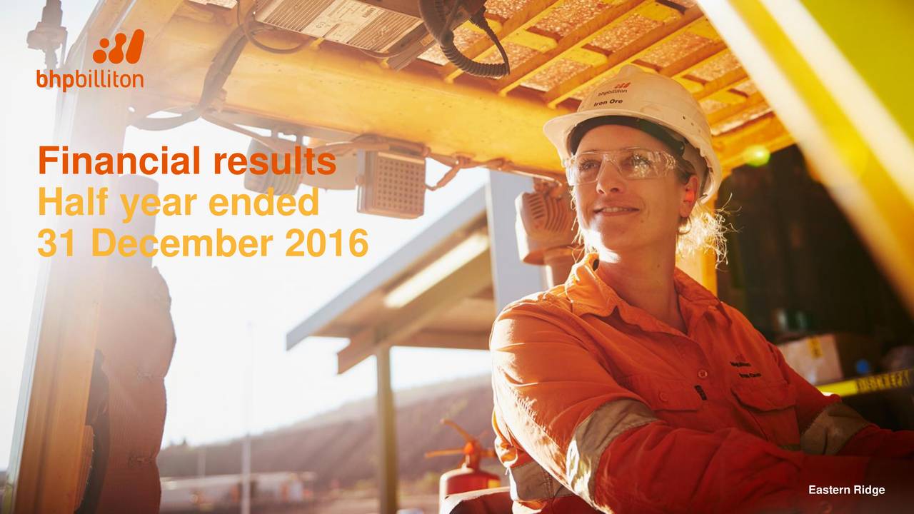 BHP Billiton Limited 2016 Q4 - Results - Earnings Call Slides (NYSE:BHP ...