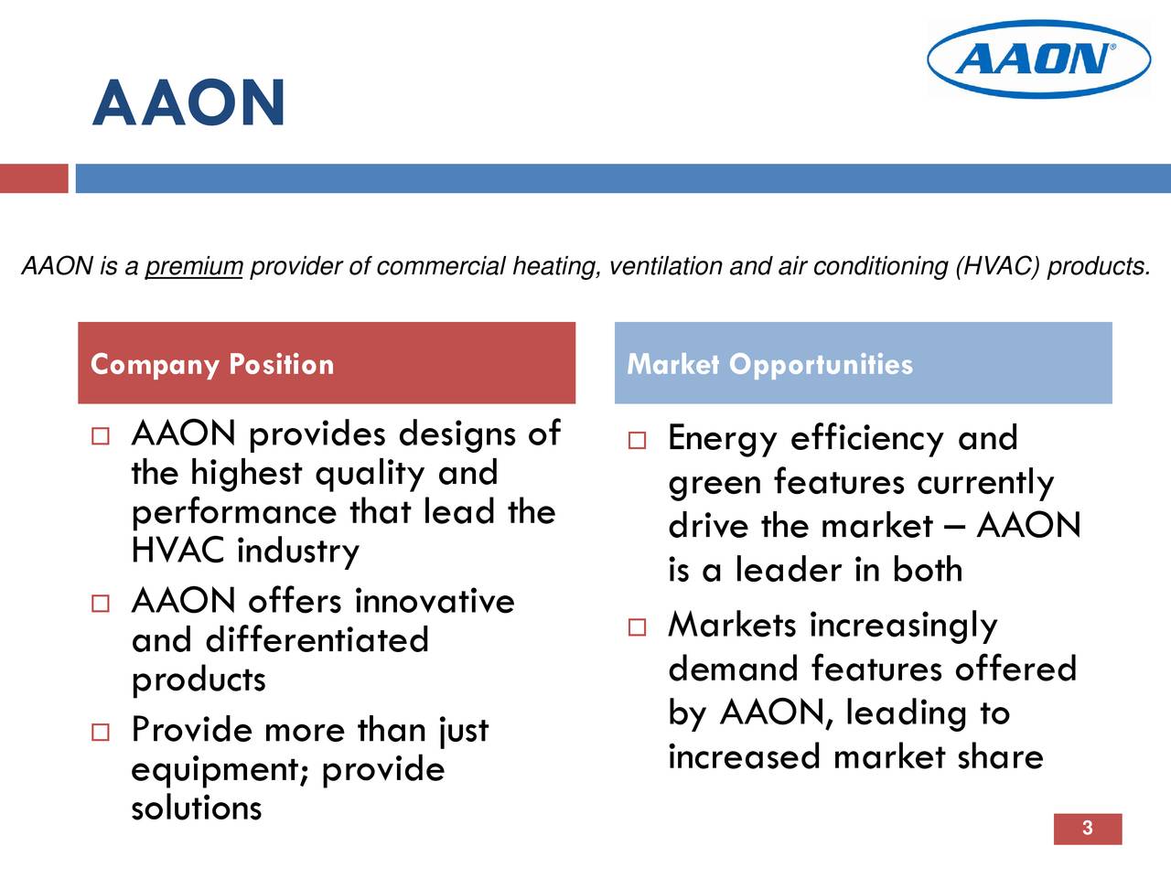 AAON (AAON) Investor Presentation - Slideshow (NASDAQ:AAON) | Seeking Alpha