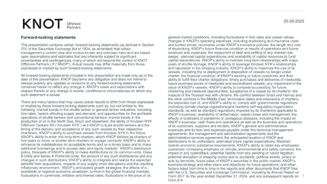KNOT Offshore Partners LP Common Units 2025 Q2 - Results - Earnings ...