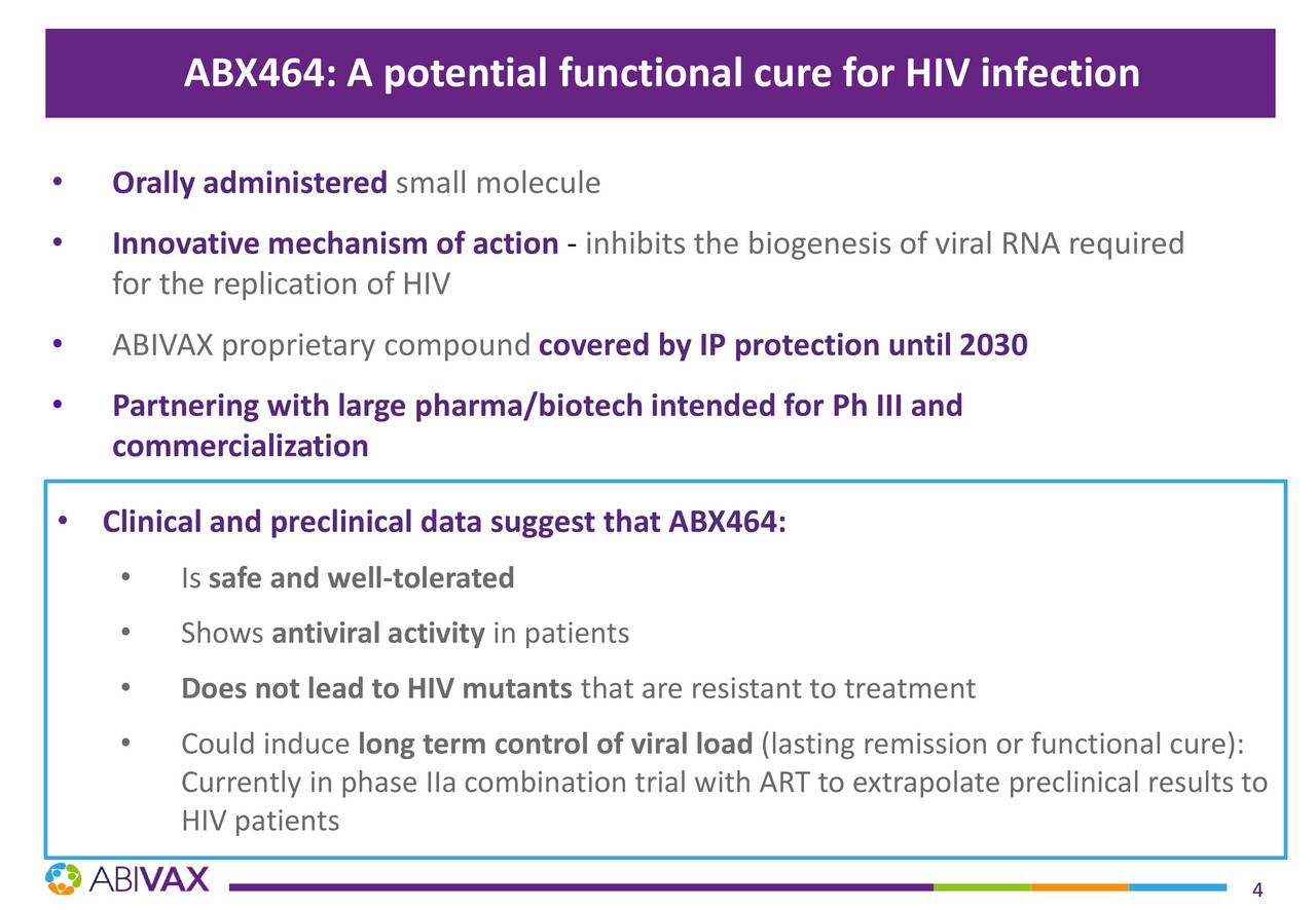Abivax (AAVXF) Presents HIV Clinical Trial Data ABX464 - Slideshow ...