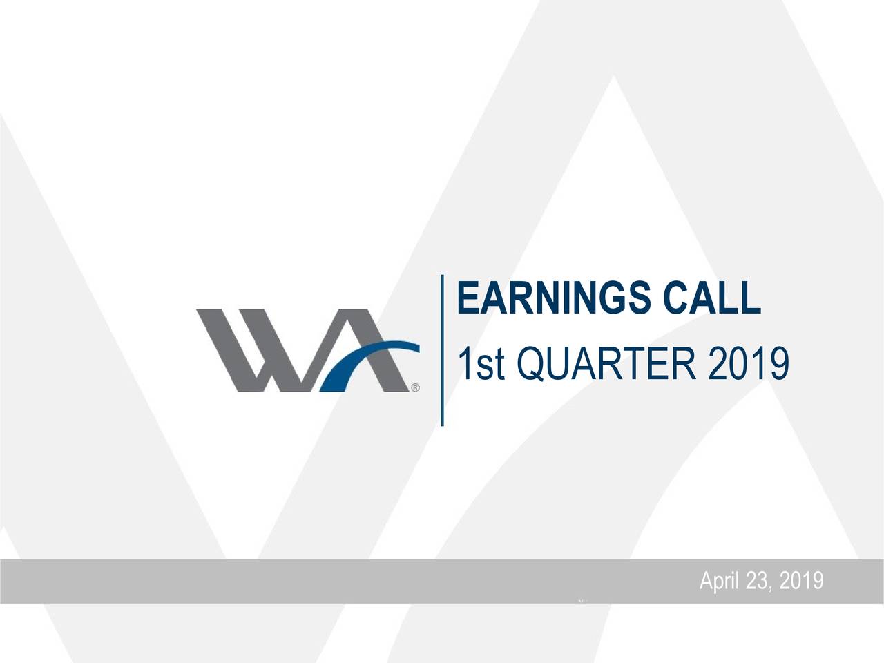 Western Alliance Bancorporation 2019 Q1 - Results - Earnings Call Slides (NYSE:WAL) | Seeking Alpha