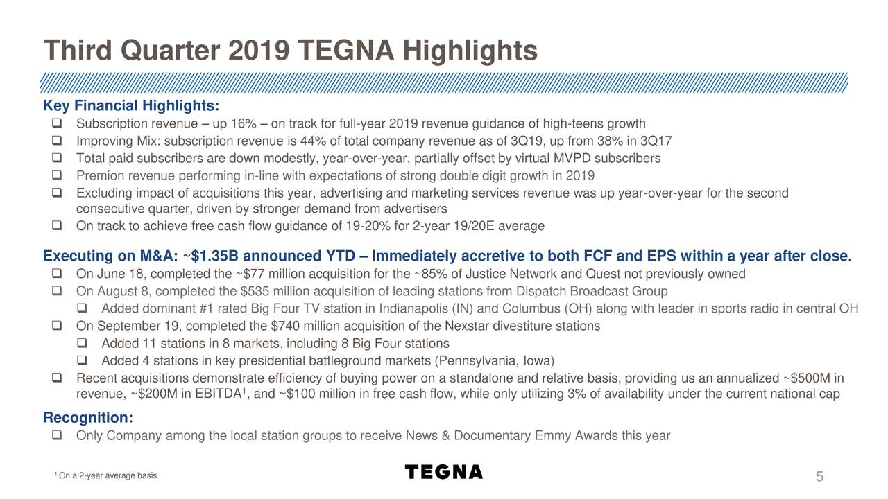 TEGNA (TGNA) Investor Presentation - Slideshow (NYSE:TGNA) | Seeking Alpha