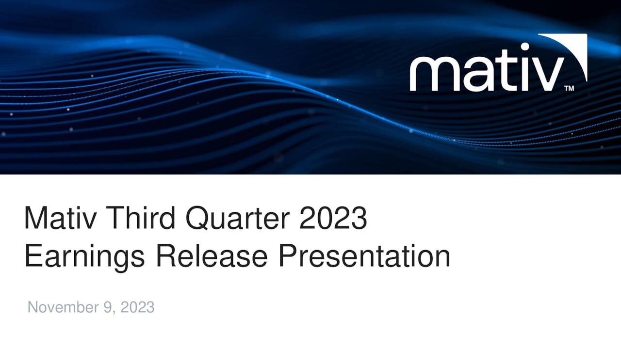 Mativ Holdings, Inc. 2023 Q3 - Results - Earnings Call Presentation ...