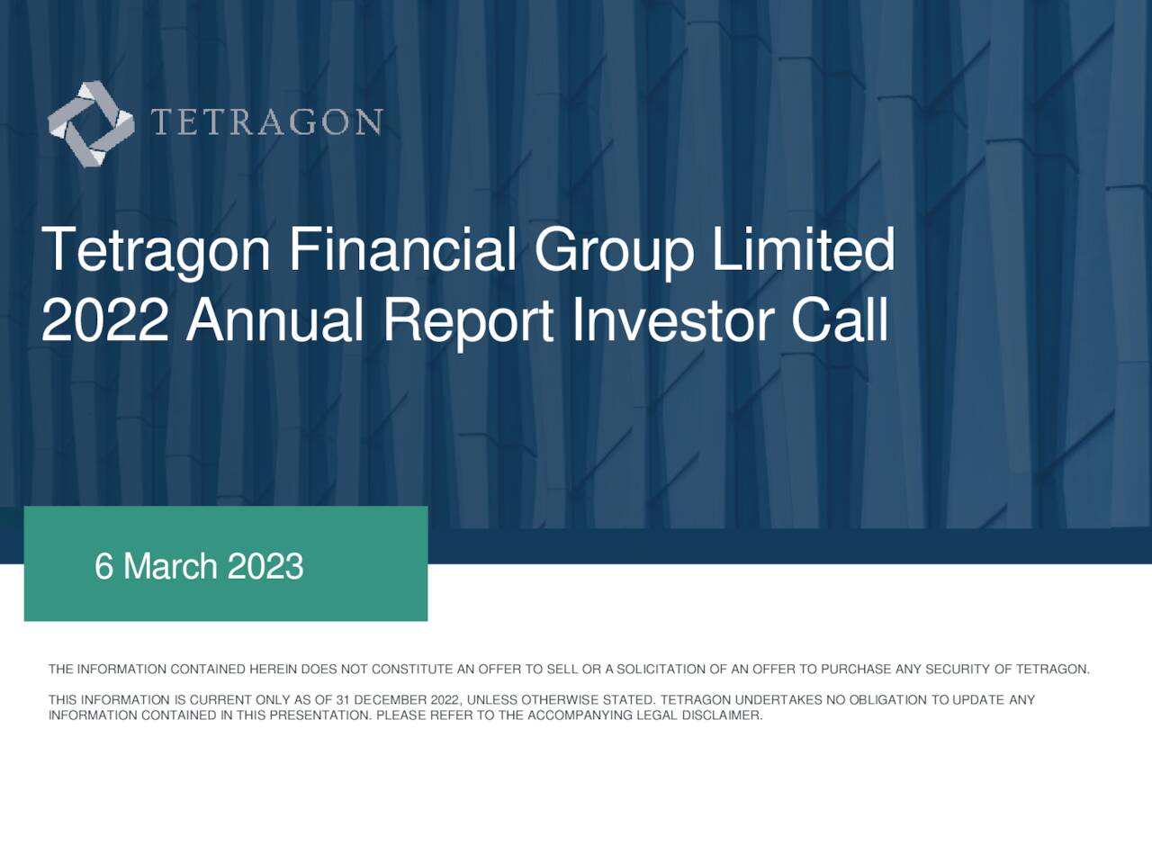 Tetragon Financial Group 2022 Q4 - Results - Earnings Call Presentation (OTCMKTS:TGONF ...