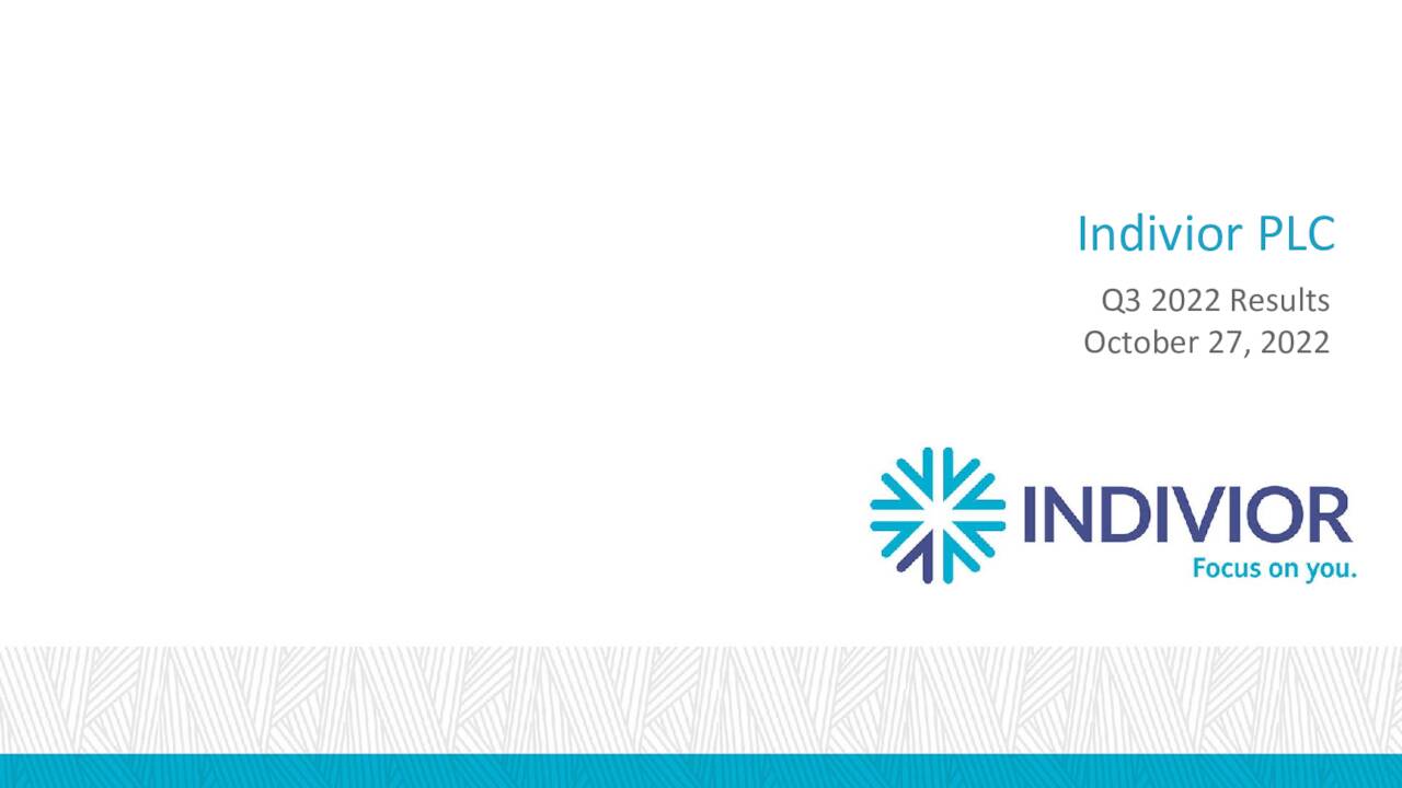 Indivior PLC 2022 Q3 - Results - Earnings Call Presentation (OTCMKTS ...