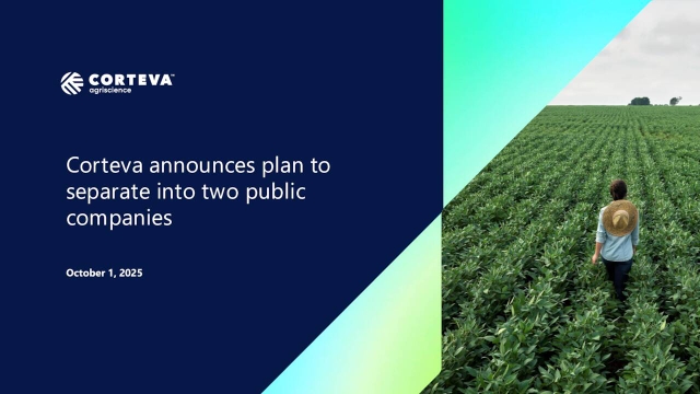Corteva, Inc. (CTVA) Special Call - Slideshow (NYSE:CTVA) 2025-10-01 ...