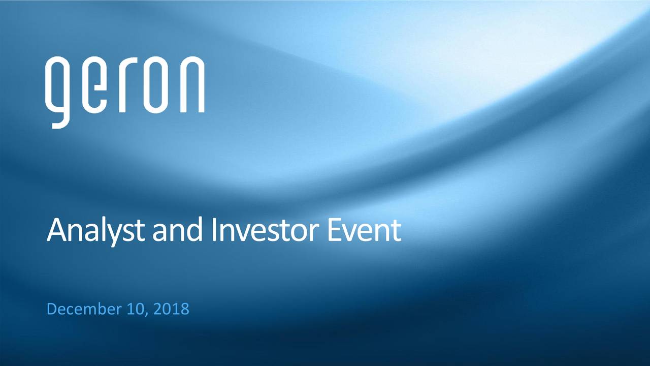 Geron Corporation (GERN) Investor Presentation - Slideshow (NASDAQ:GERN ...