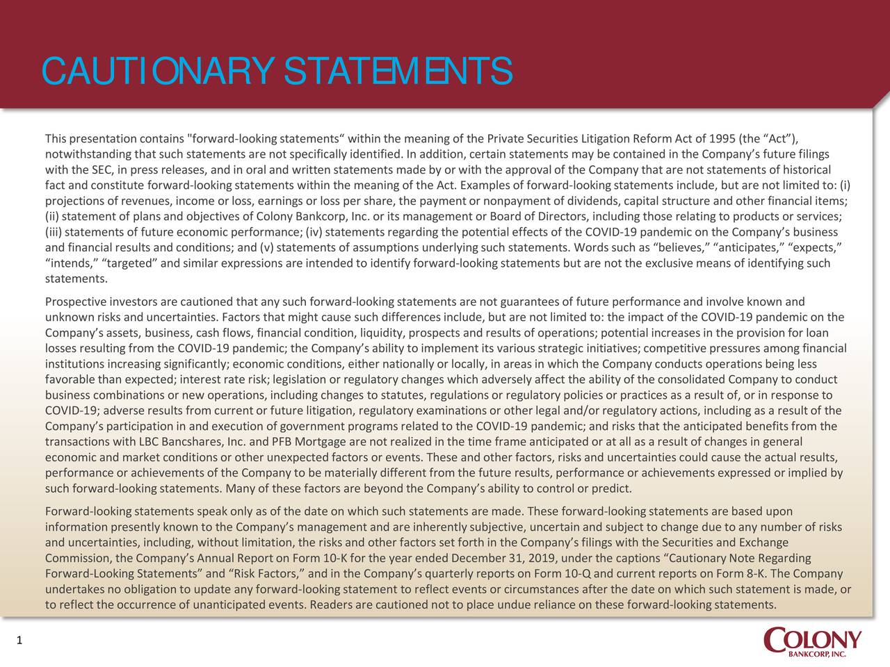 Colony Bankcorp (CBAN) Presents At KBW Community Bank Investor ...