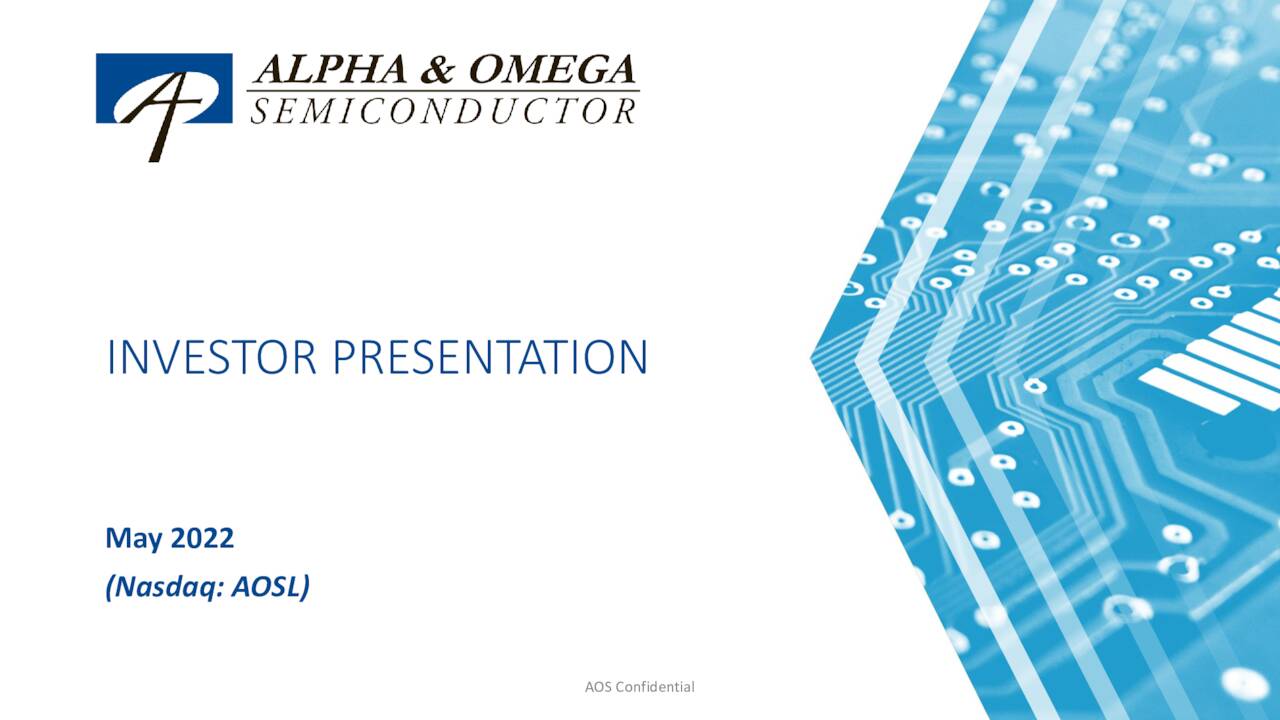 Alpha and Omega Semiconductor (AOSL) Investor Presentation - Slideshow ...