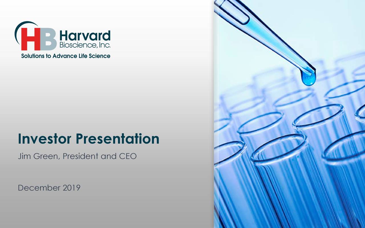 Harvard Bioscience (HBIO) Investor Presentation - Slideshow (NASDAQ ...