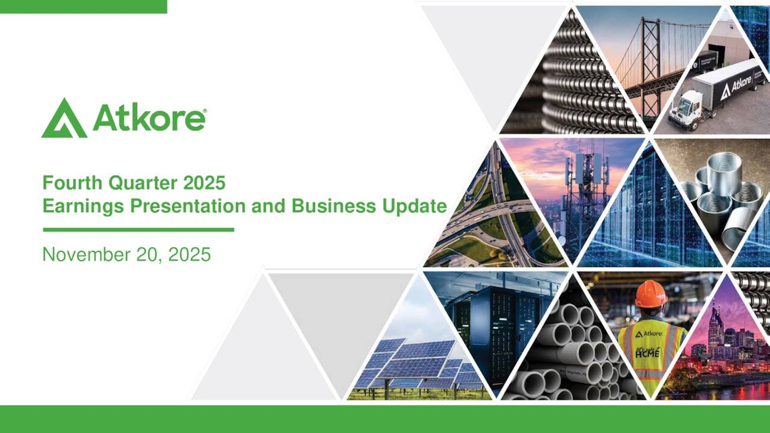 Atkore Inc. 2025 Q4 - Results - Earnings Call Presentation (NYSE:ATKR ...