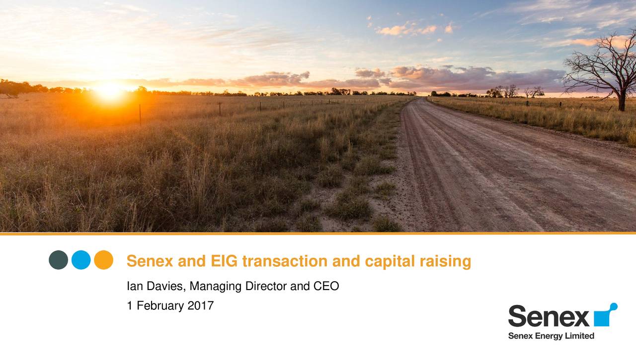 Senex Energy (SXYEY) and EIG Global Energy Partners Transaction and ...