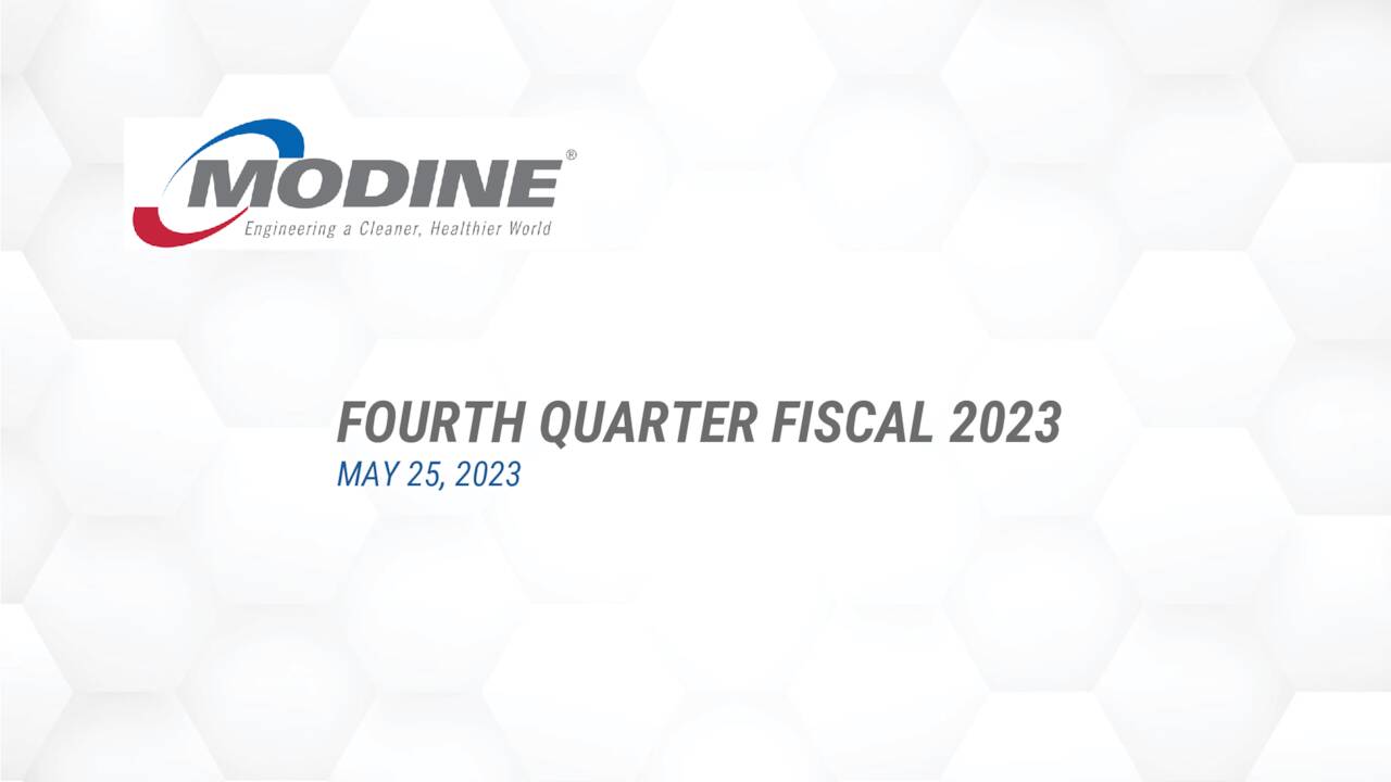 Modine Manufacturing Company 2023 Q4 - Results - Earnings Call ...
