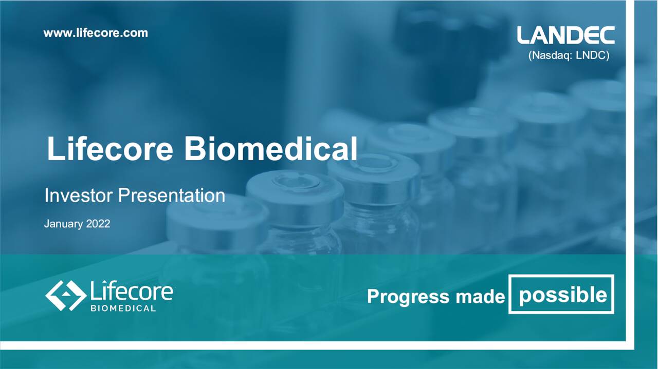 Landec Corporation (LNDC) Investor Presentation - Slideshow (NASDAQ ...