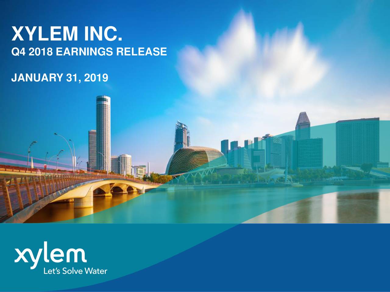 Xylem, Inc. 2018 Q4 - Results - Earnings Call Slides (NYSE:XYL ...