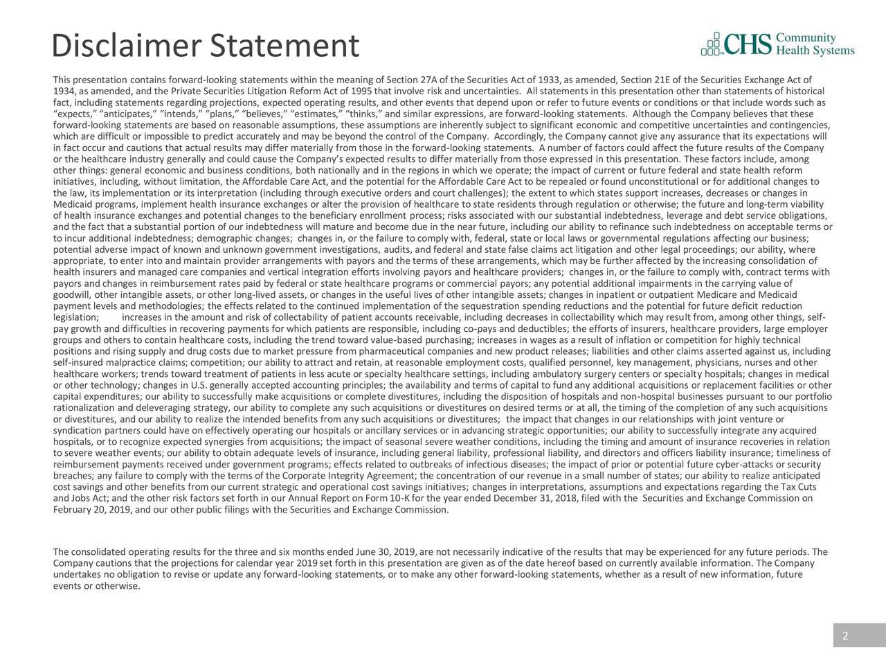 Community Health Systems (CYH) Investor Presentation - Slideshow (NYSE ...