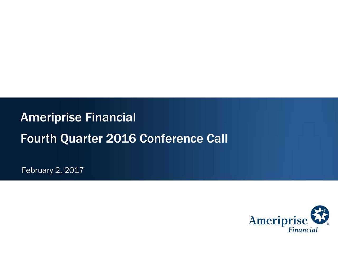 Ameriprise Financial, Inc. 2016 Q4 - Results - Earnings Call Slides ...